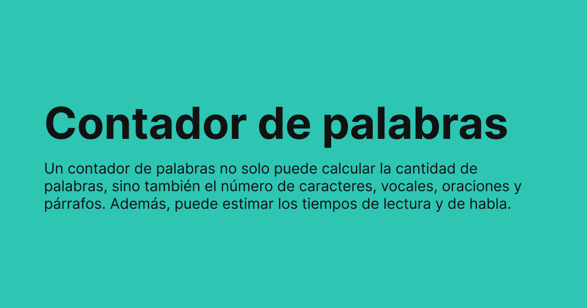 Contador de palabras — En línea y gratuito